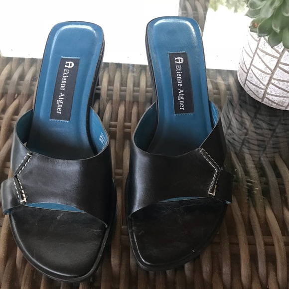 Etienne Aigner | Shoes | Vintager Etienne Aigner Leather Sandals | Poshmark